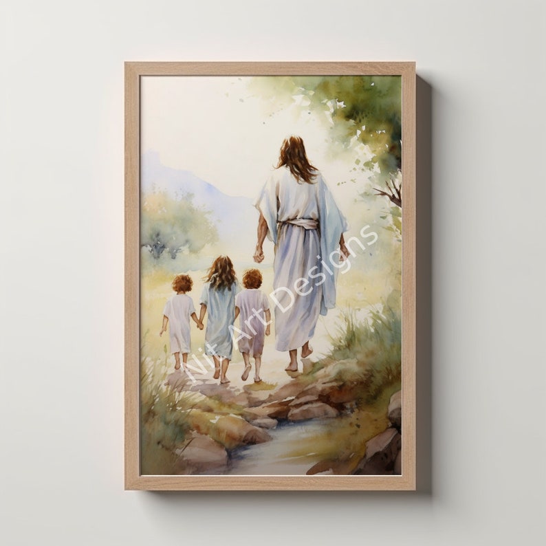 Jesus Christ Walking, Faithful Prayer, Scripture Wall Art, Christian ...