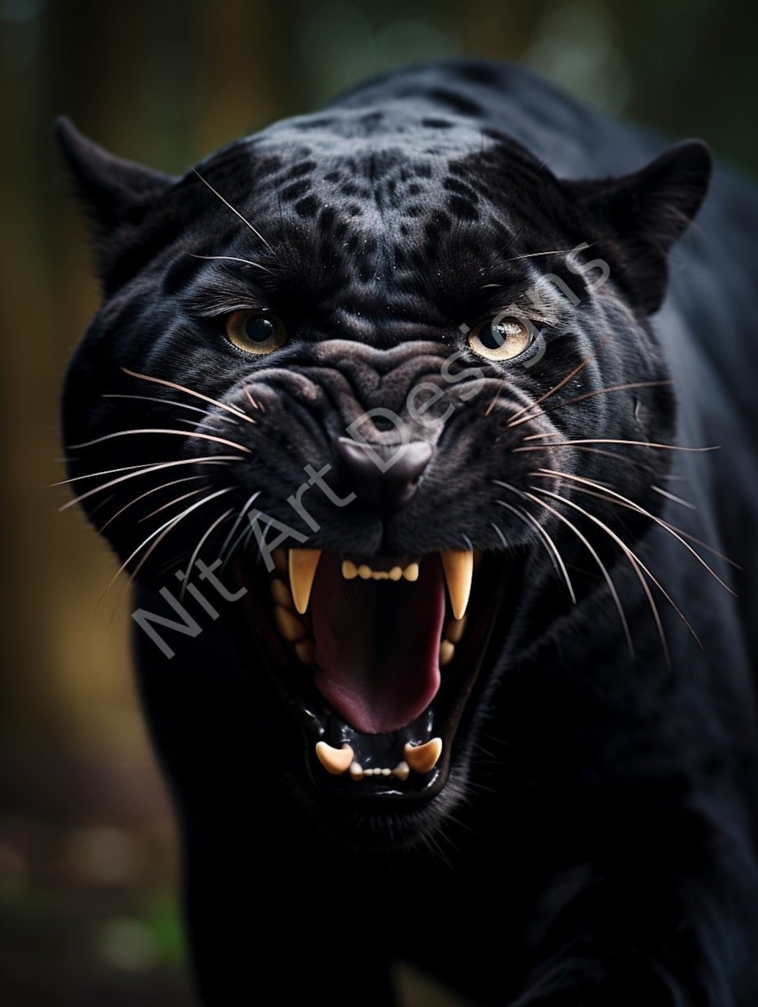 12 Black Panther Images. Fierce Animal Portrait, Perfect for Wall Art ...