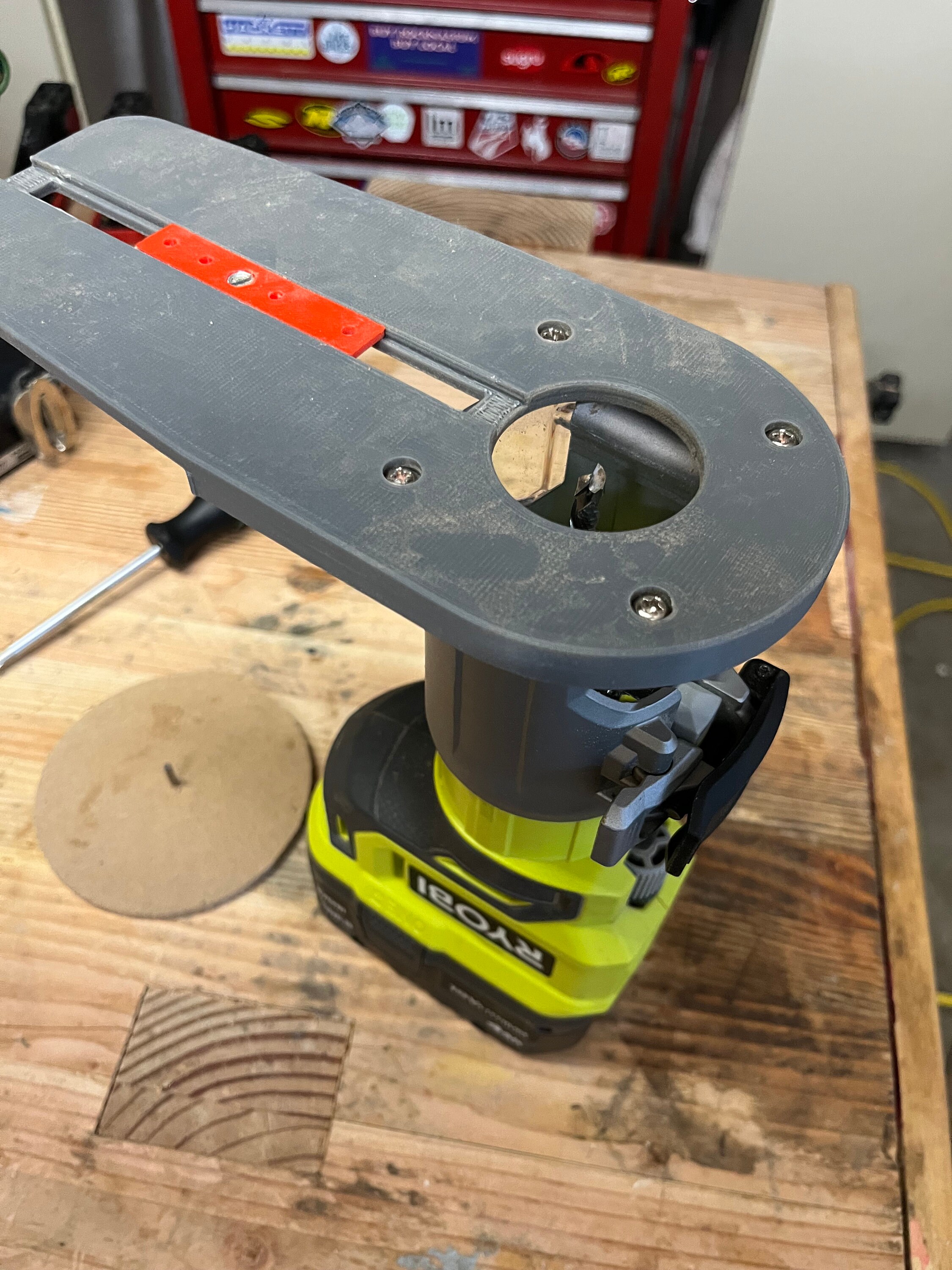 Adjustable Circle Cutting Jig Compatible With Ryobi ONE+ Compact Router ...