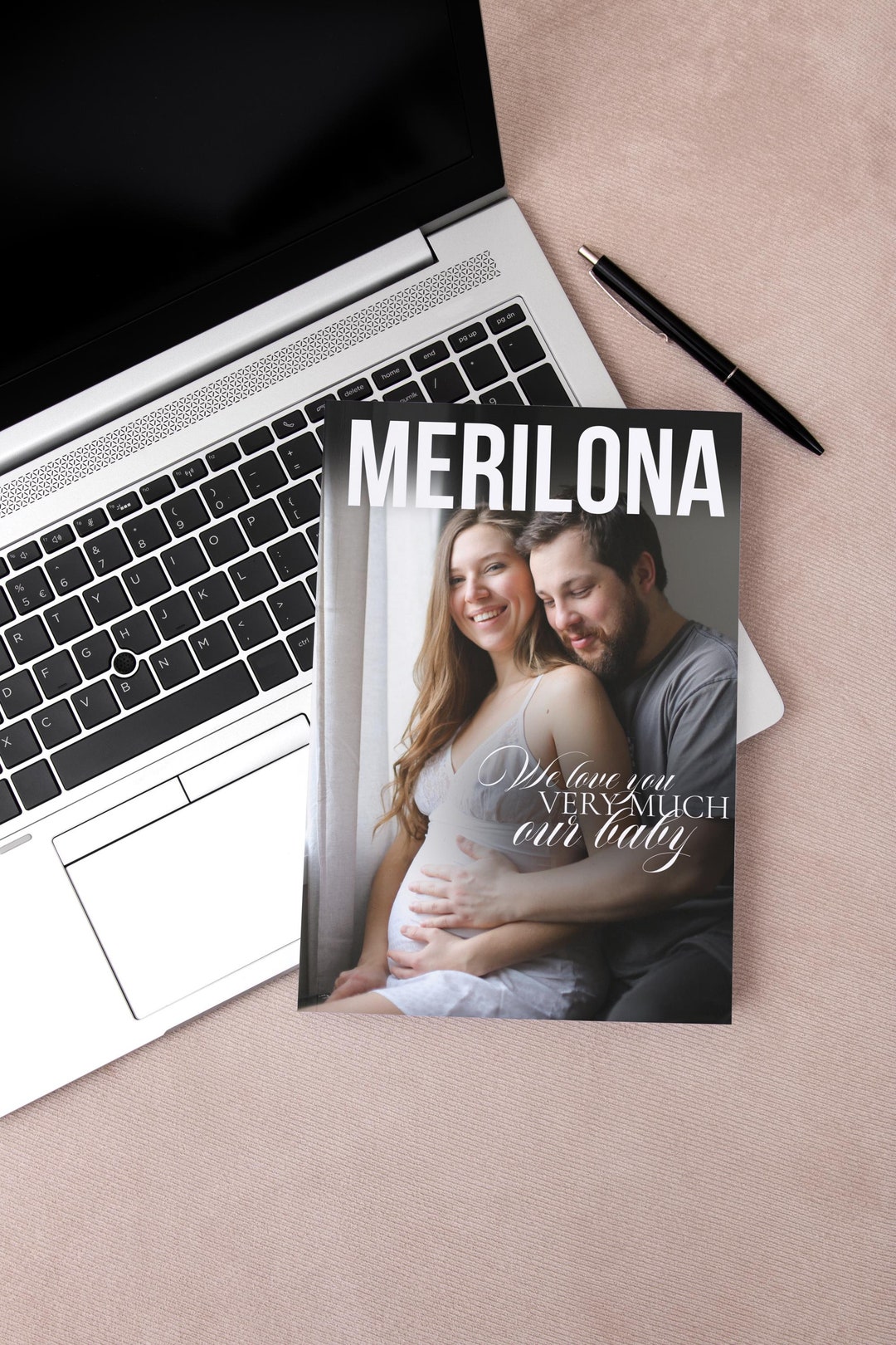 Customizable Pregnancy Photography Magazine, Custom Baby Magazine Cover ...