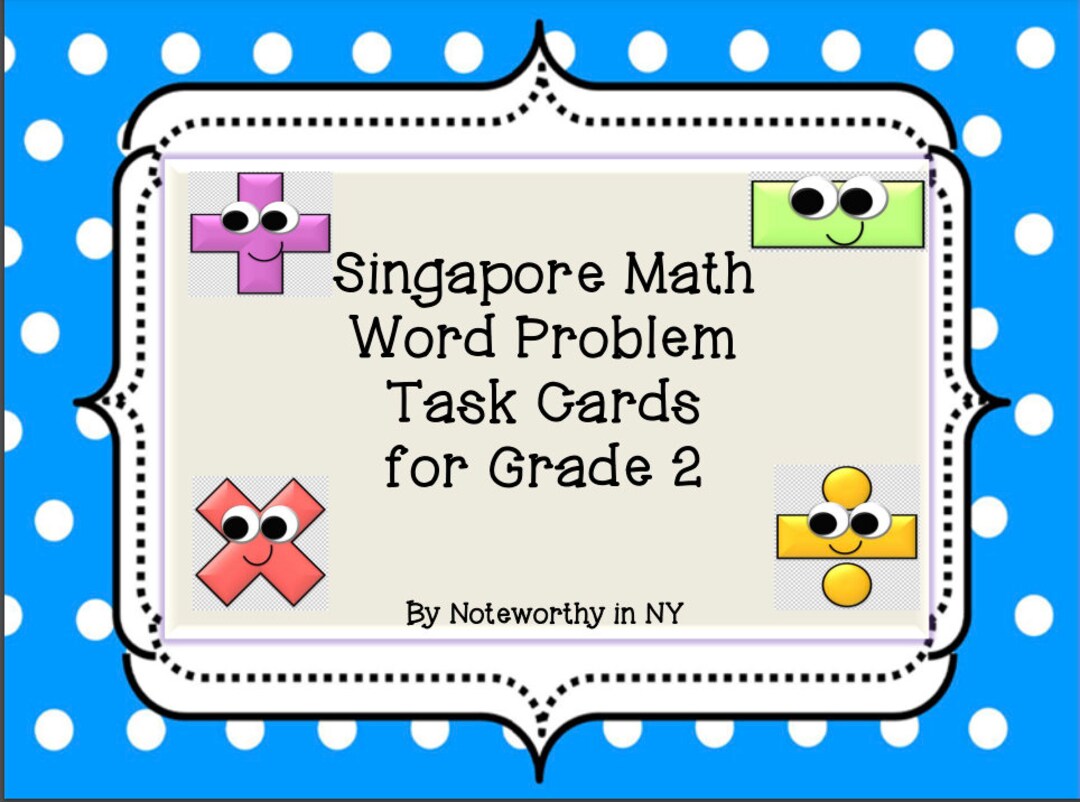 Singapore Math Word Problem Task Cards for Grade 2 - Etsy