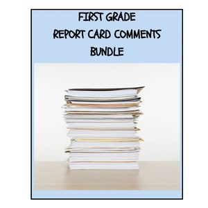 First Grade Report Card Comments Bundle - Etsy
