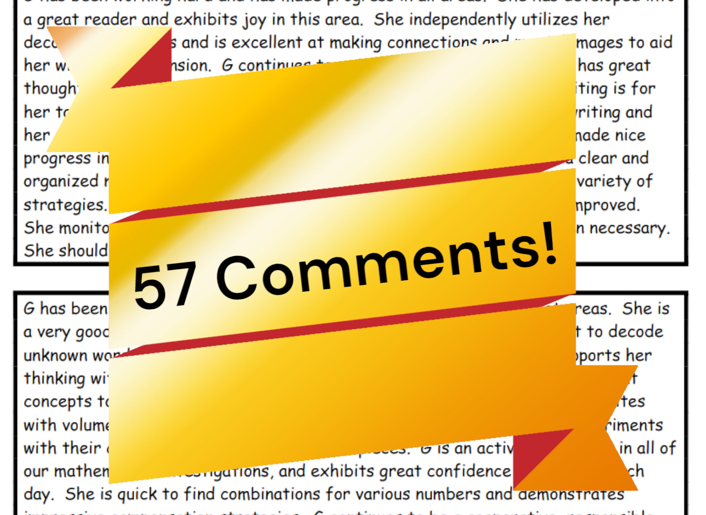 First Grade Mid-year Report Card Comments - Etsy