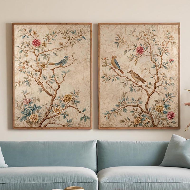 Japanese Wall Art in Silk - Etsy