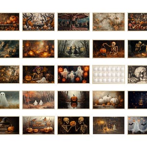 Halloween Frame TV Art Set of 75 Bundle, Spooky Decor, Witches and ...