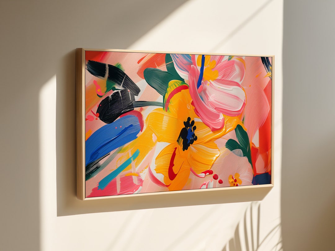 Large Abstract Print Wall Art Colorful Abstract Art Oil Painting Print ...