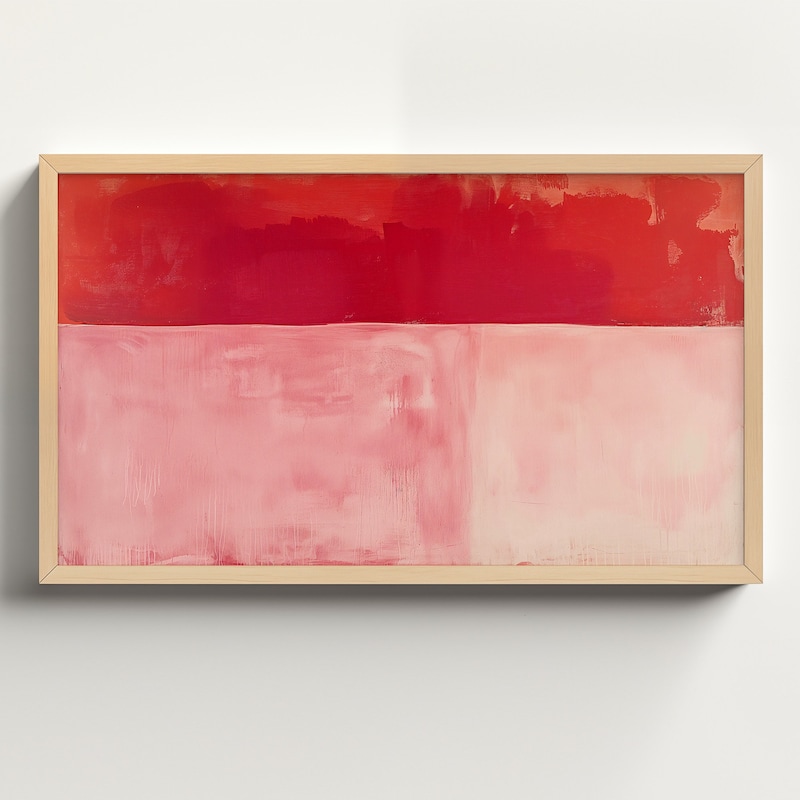 Rothko With Red Line Art - Etsy
