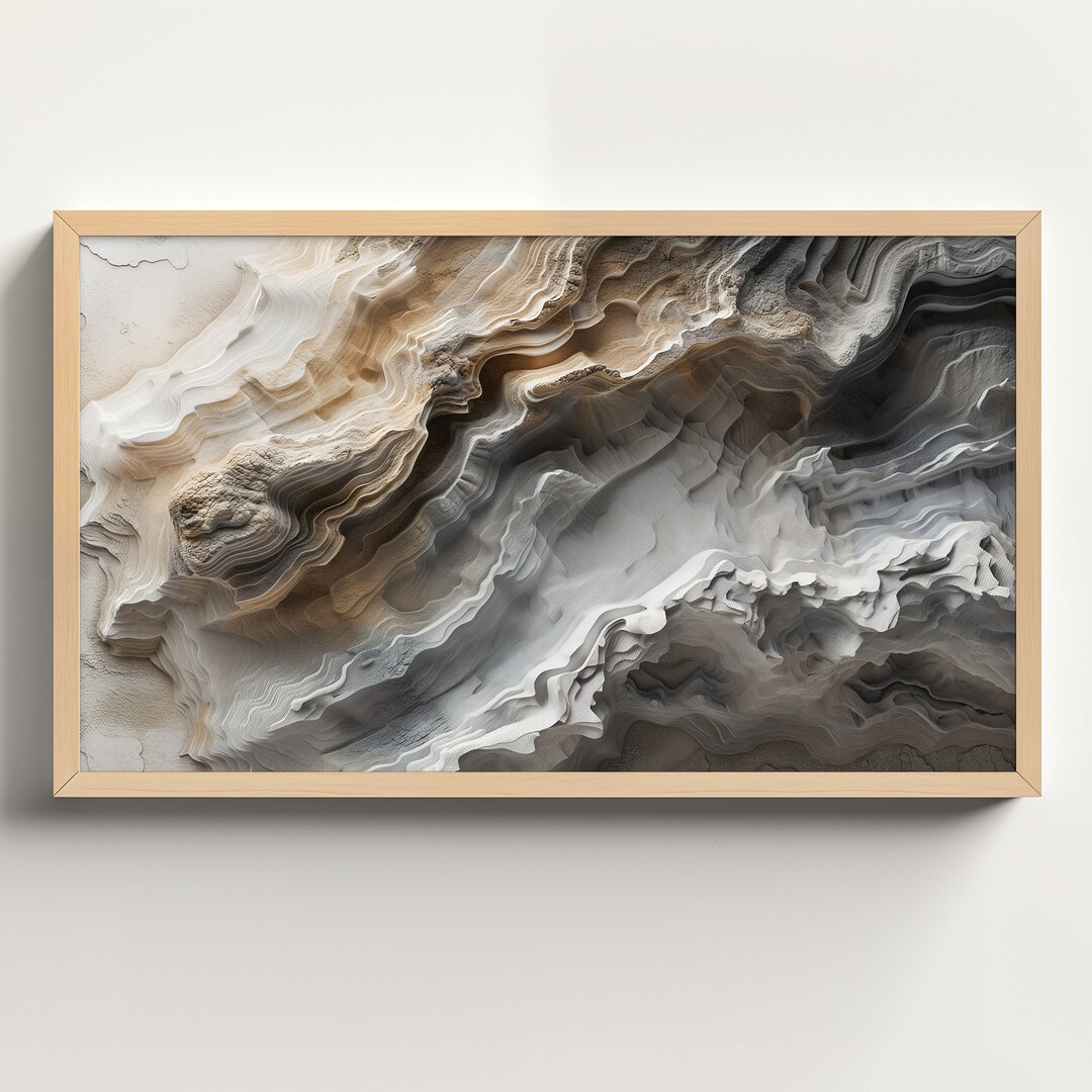 Textured Abstract Topography Art, Spring Oil Painting Digital Download ...