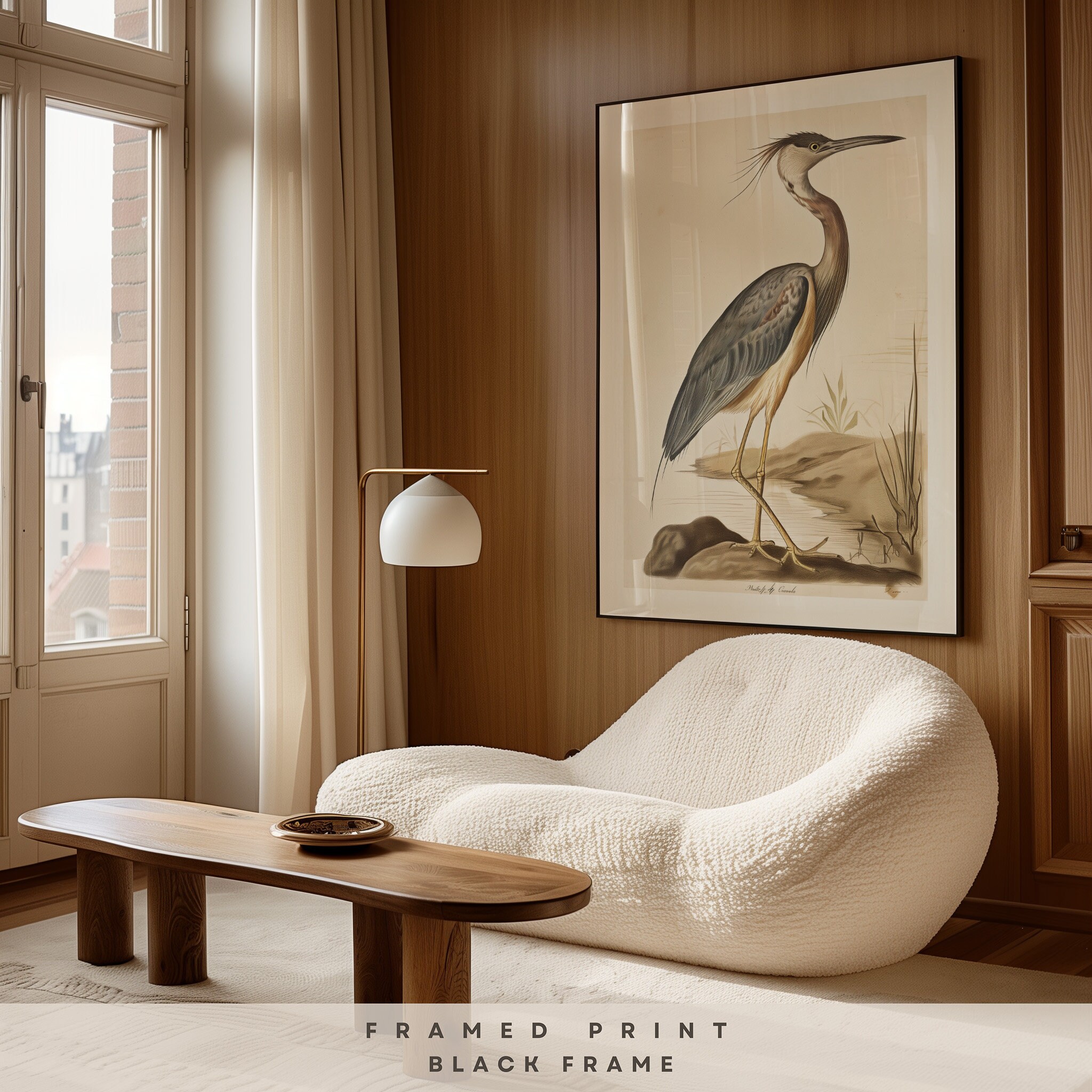 Vintage Heron Bird Art Print, Watercolor Painting Blue Heron Wall Art ...