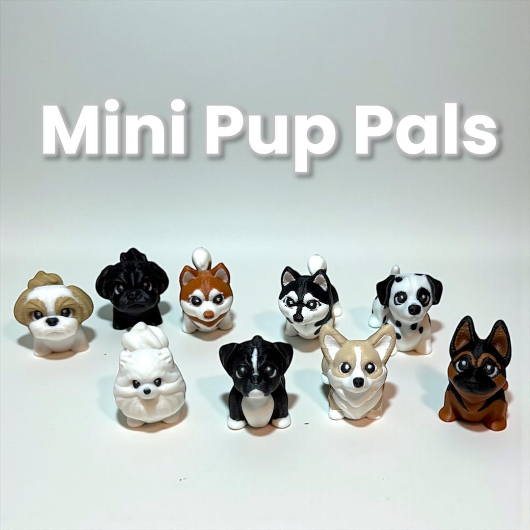 3D Printed Mini Articulated Dog Figure: Collectible Fidget Toy - Etsy