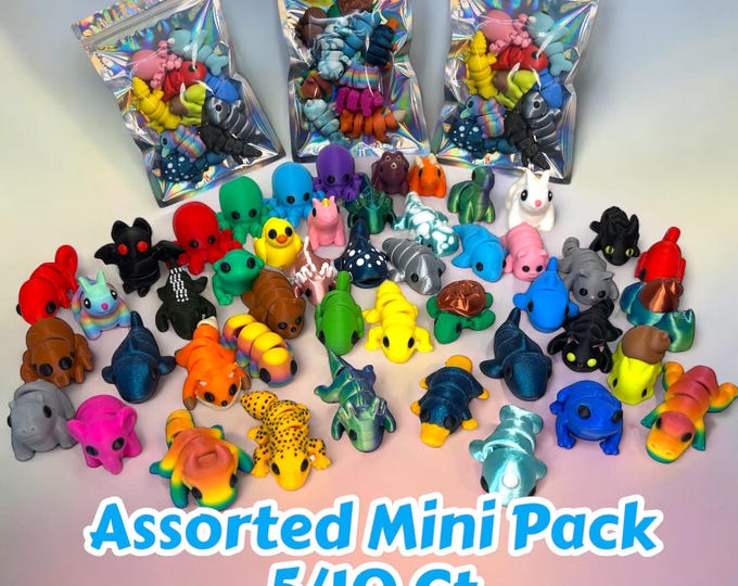 Mini Fidget Animal Party Packs Baby Animals Articulated Toys - Etsy