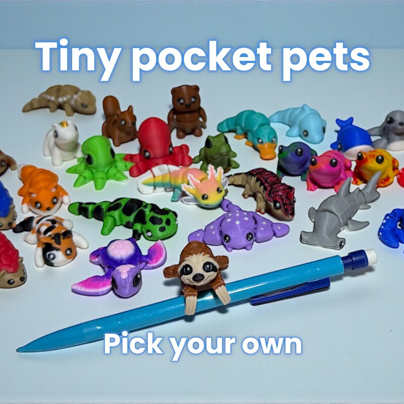 Mini 3d Printed Animals - Etsy