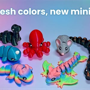 Mini Pocket Pets – 3D Printed Articulated Animals - Fun Collectible ...