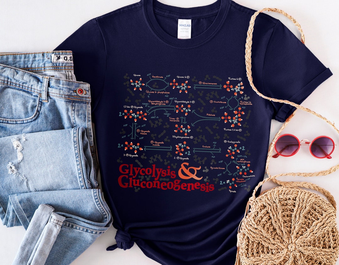Glycolysis T-shirt, Glucose Metabolism, Biochemistry Student, Science ...