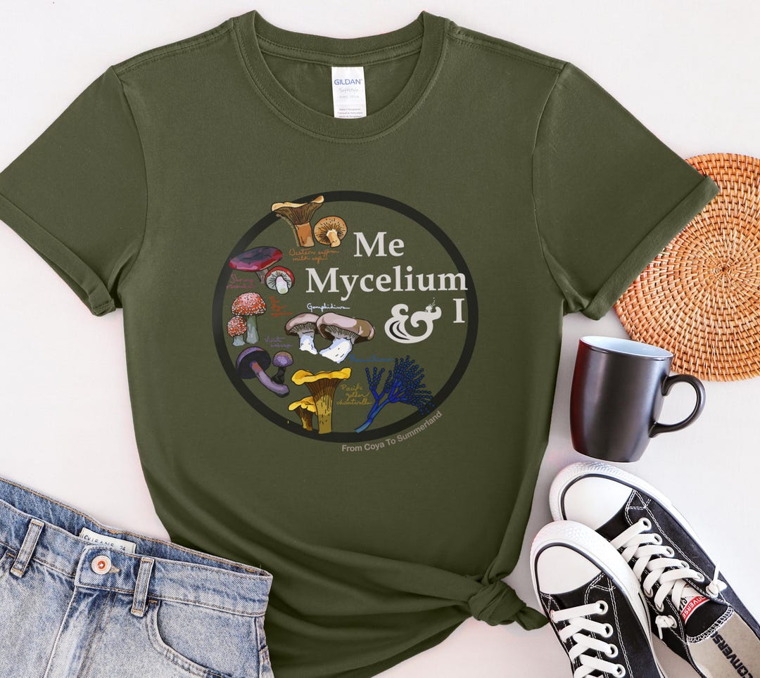 Mushrooms Mycelium Tshirt, Mycology and Science Gifts, Outdoor and ...
