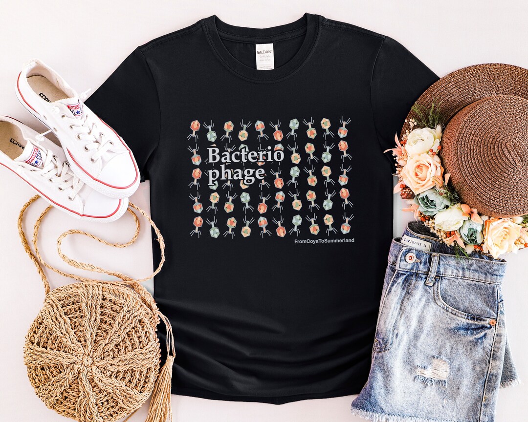 Bacteriophage Virus T-shirt, Microbiology Lovers, Biology and Science ...