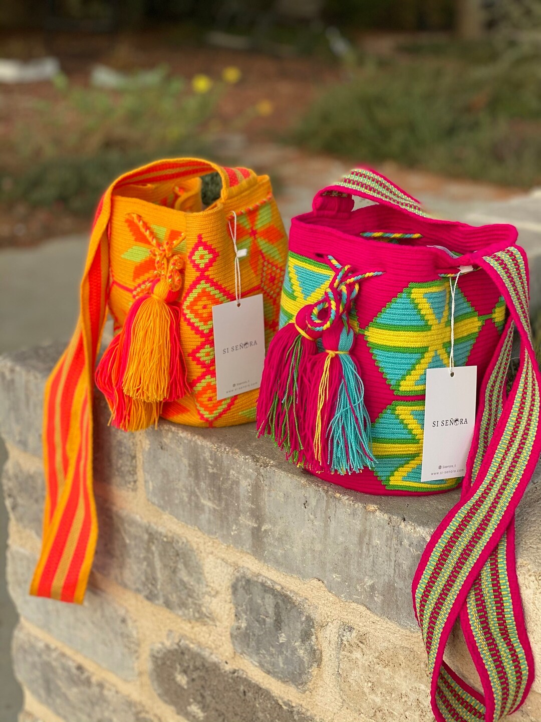 New LUXURY ANDRES MEDIUM New Original Wayuu Colombian Bag Mochila Women ...