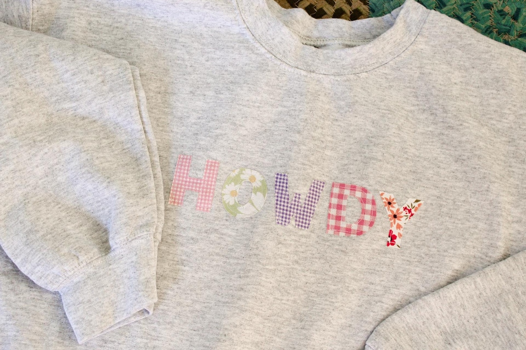 Custom Patchwork Crewneck, Sewn Lettered Shirt, Custom Sweatshirt, Custom Hoodie, Custom Gift ...