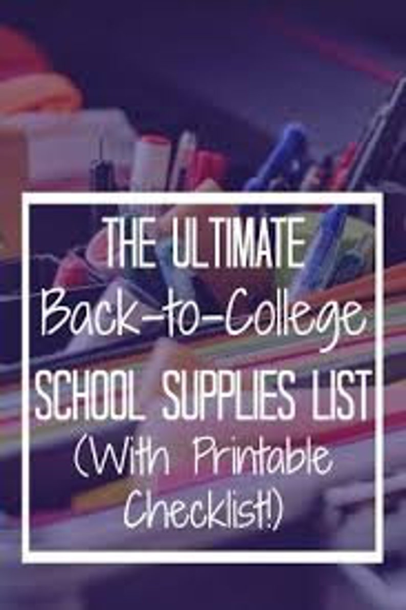 Ultimate College Shopping List Template Editable & Printable Checklist ...