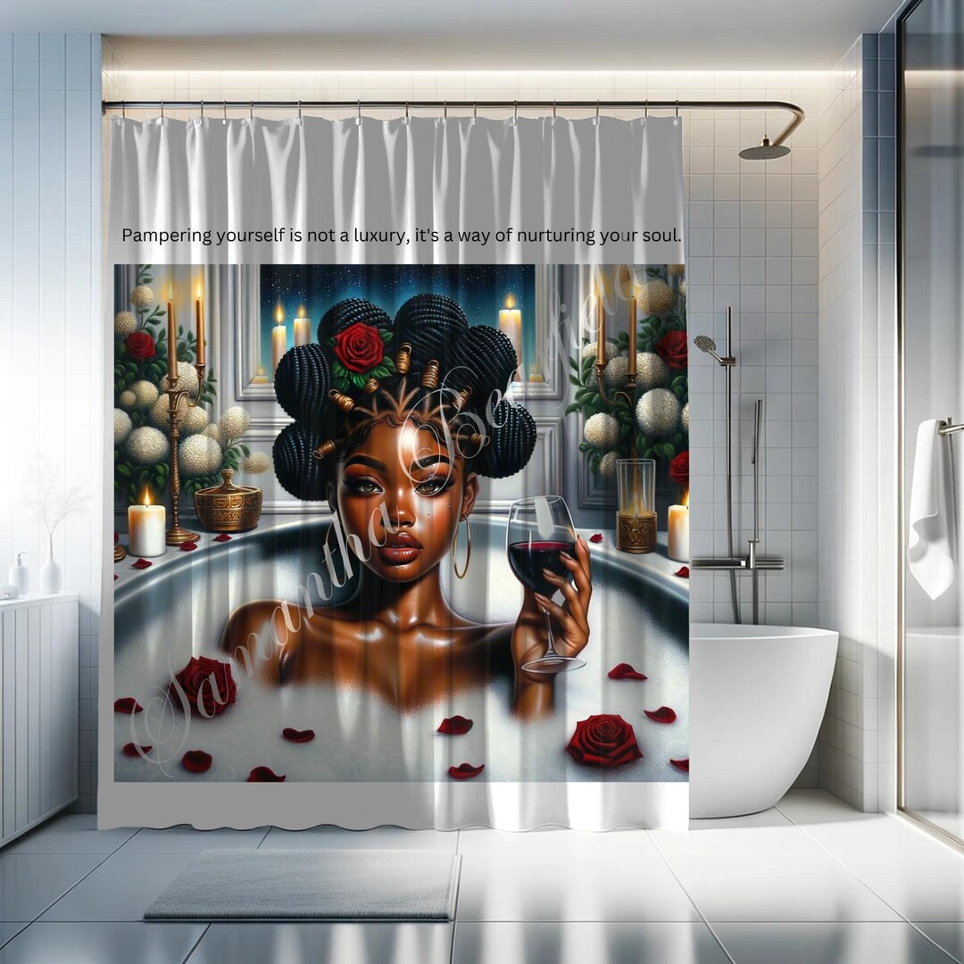 AI Digital Download of a Biracial Woman Relaxing in a Rose Peddle Bath ...