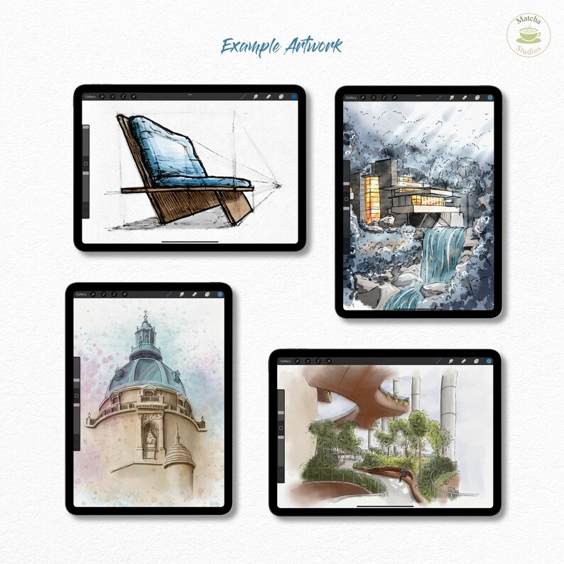 Artistic Architecture Procreate Brush Set, Procreate Brushes ...