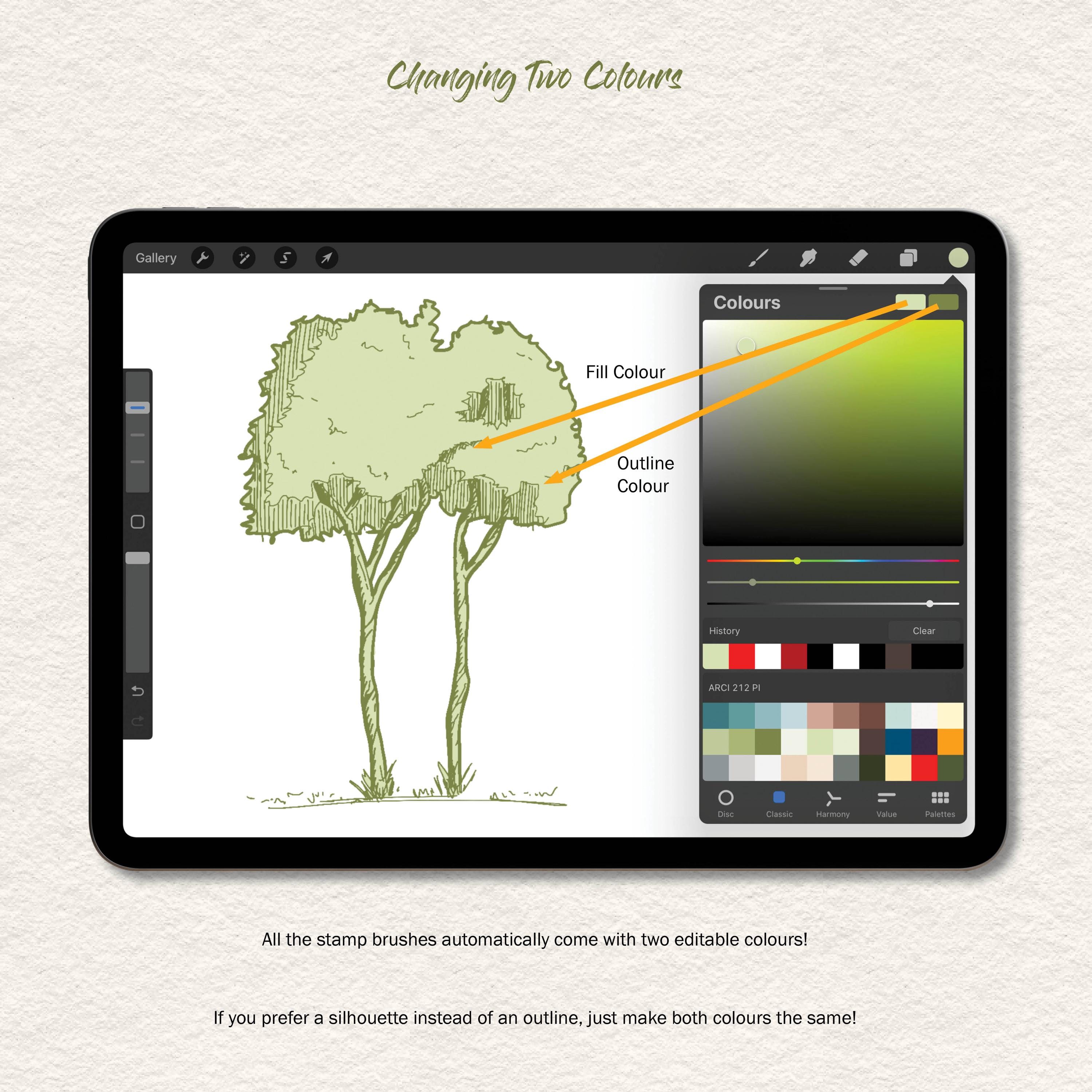Architecture Procreate Combo Volume 1, People Stamp Brushes, Tree Stamp Brushes, Texture Brushes ...