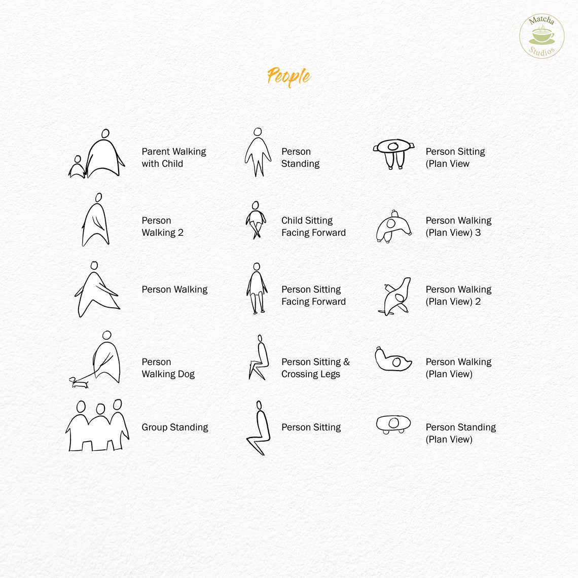 Architecture Procreate Diagram Brush Set, Symbols, Vegetation and ...