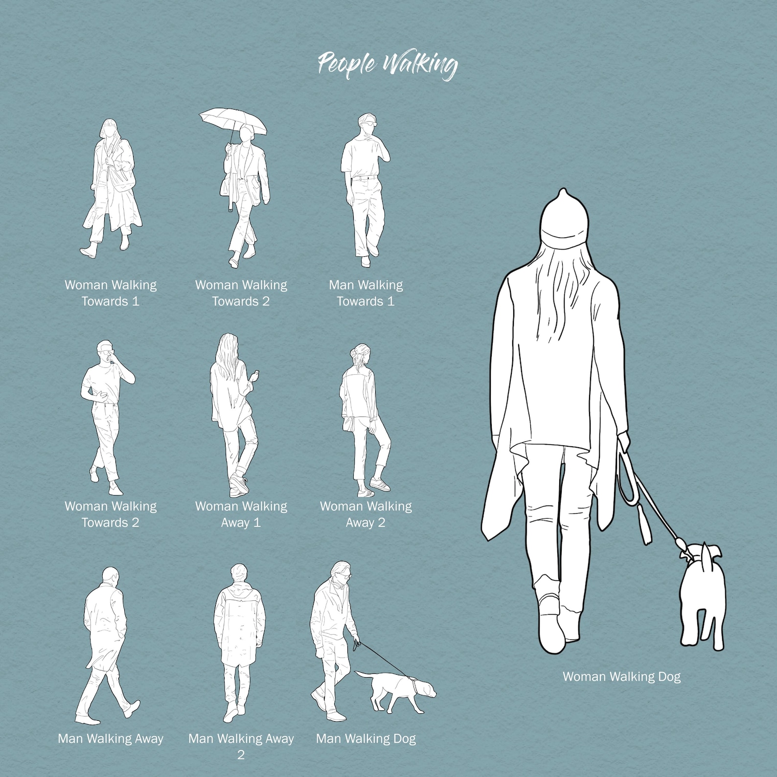 Procreate People Stamp Brushes, People Stencils, Architecture Procreate ...