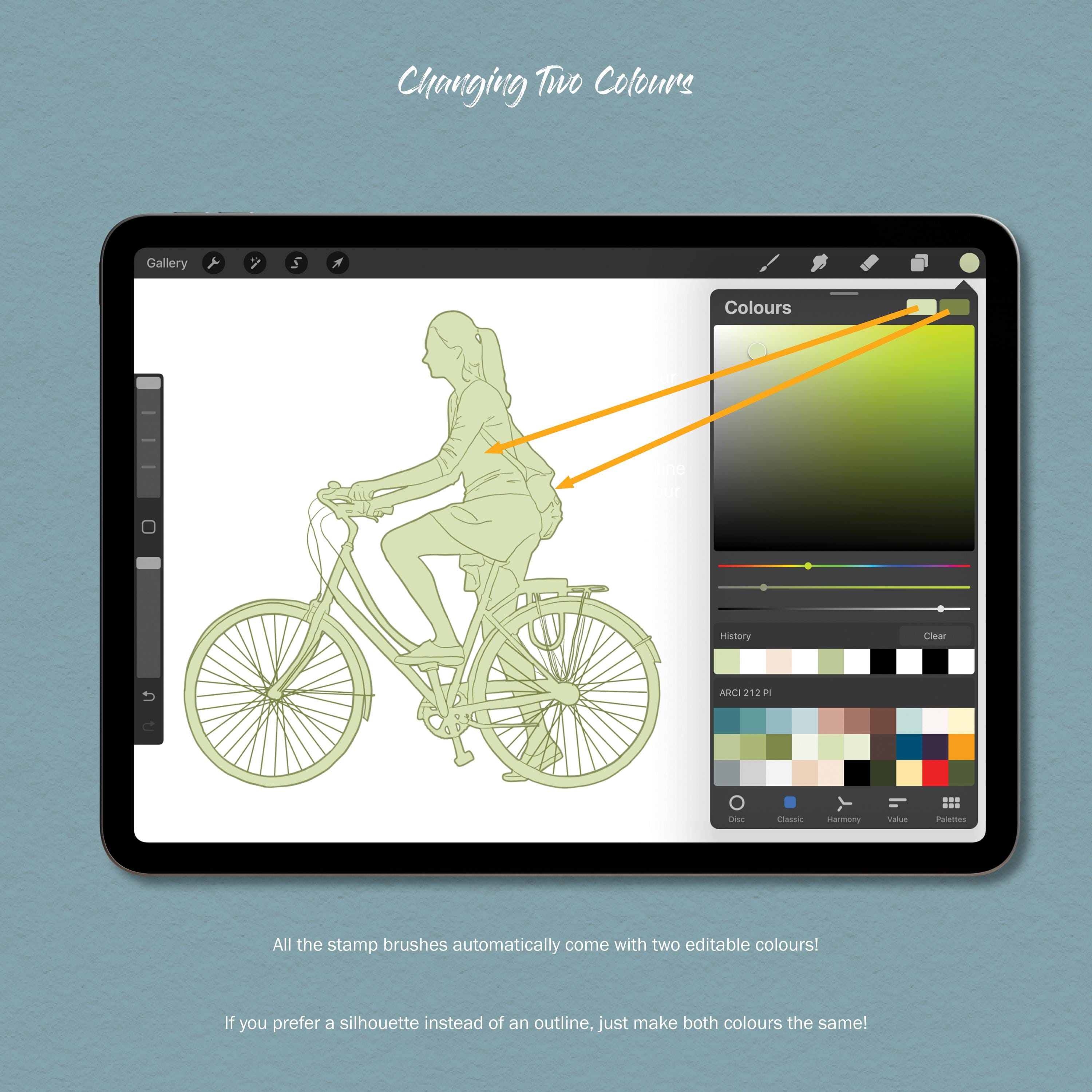 Procreate People Stamp Brushes, People Stencils, Architecture Procreate ...