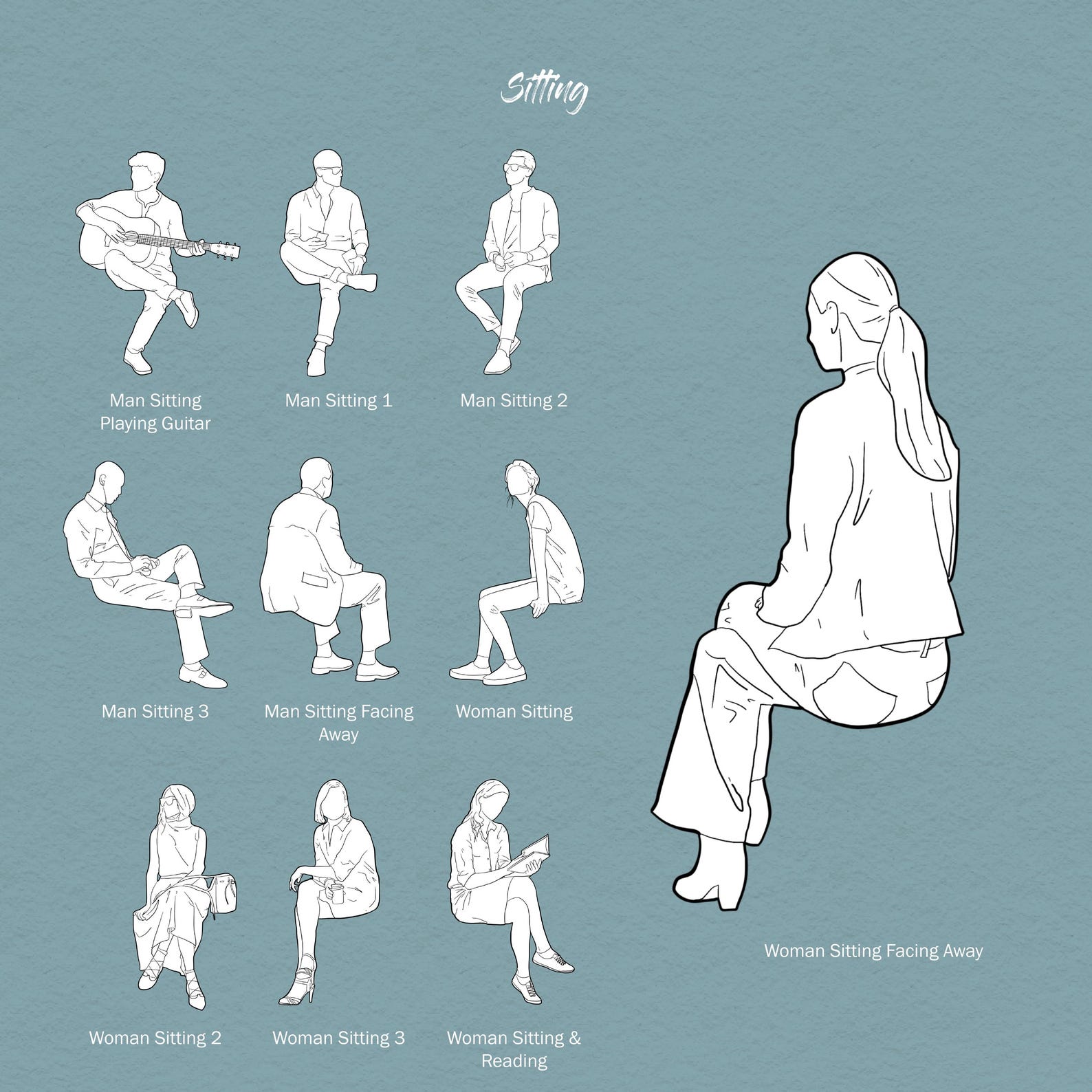 Procreate People Stamp Brushes, People Stencils, Architecture Procreate ...