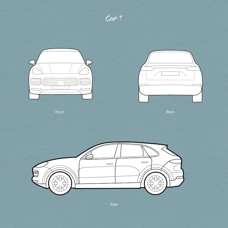 Procreate Vehicle Stamp Brushes, Car and Bus Stamps, Architecture ...