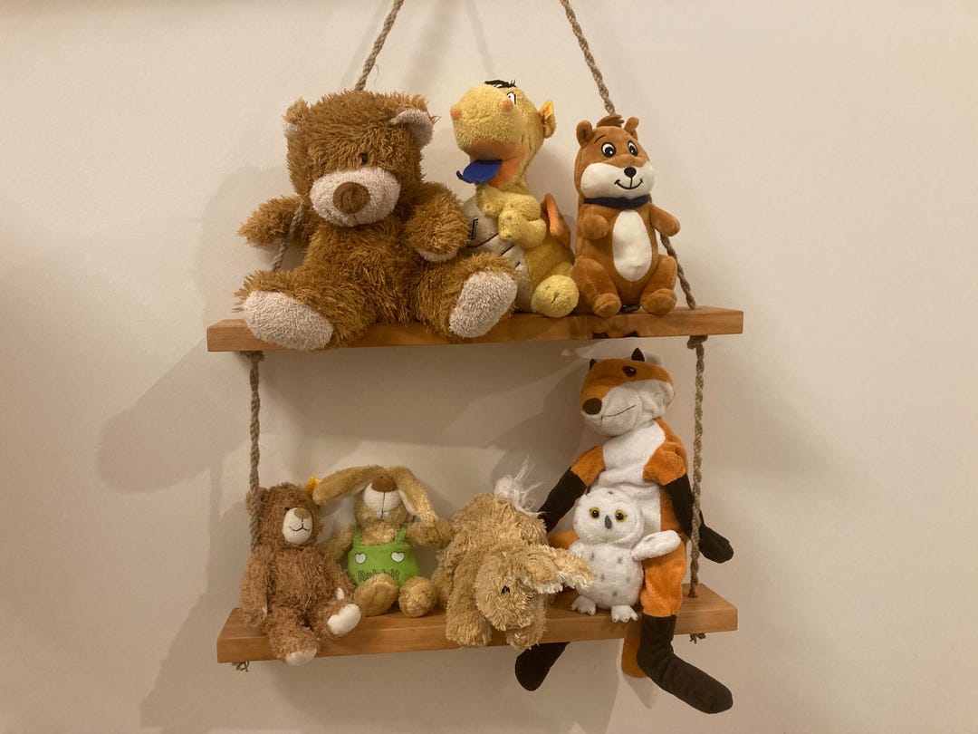 Children's Room Shelf, Stuffed Animal Shelf, Alder, Hanging Shelf ...