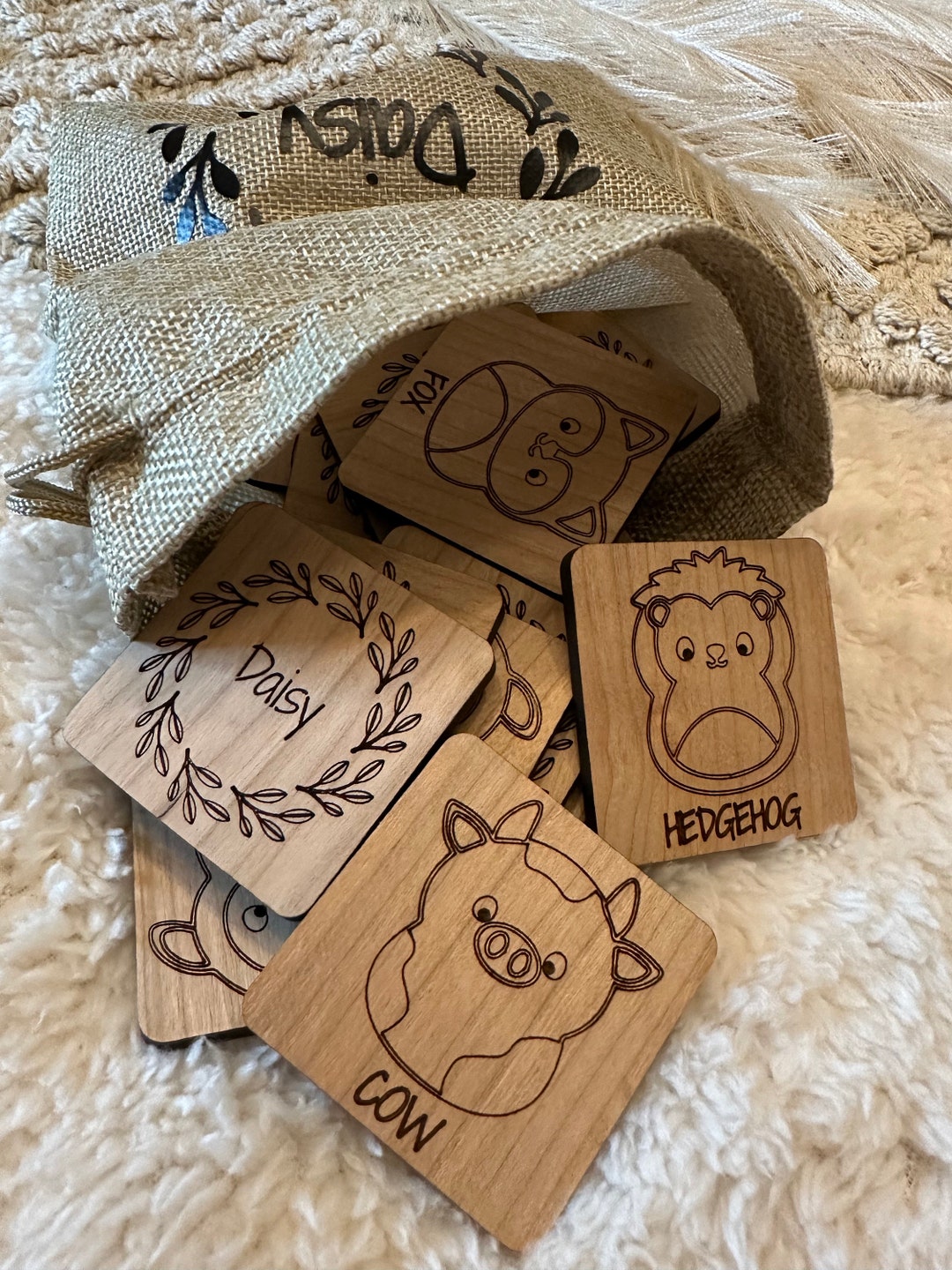 Wooden Matching Game, Memory Game, Memory 20 Pieces, Matching Cards ...