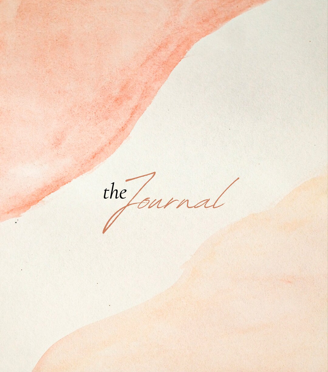 Pink & Cream Watercolor Personal Journal, Aesthetic, Elegant Journal ...