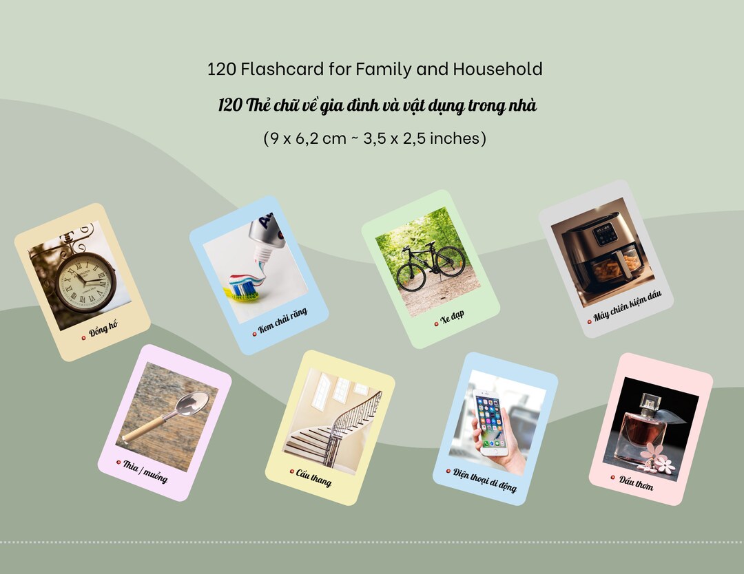 120 Vietnamese DIGITAL Flashcardsbonus 120 Englishviet Flashcards TOTAL ...