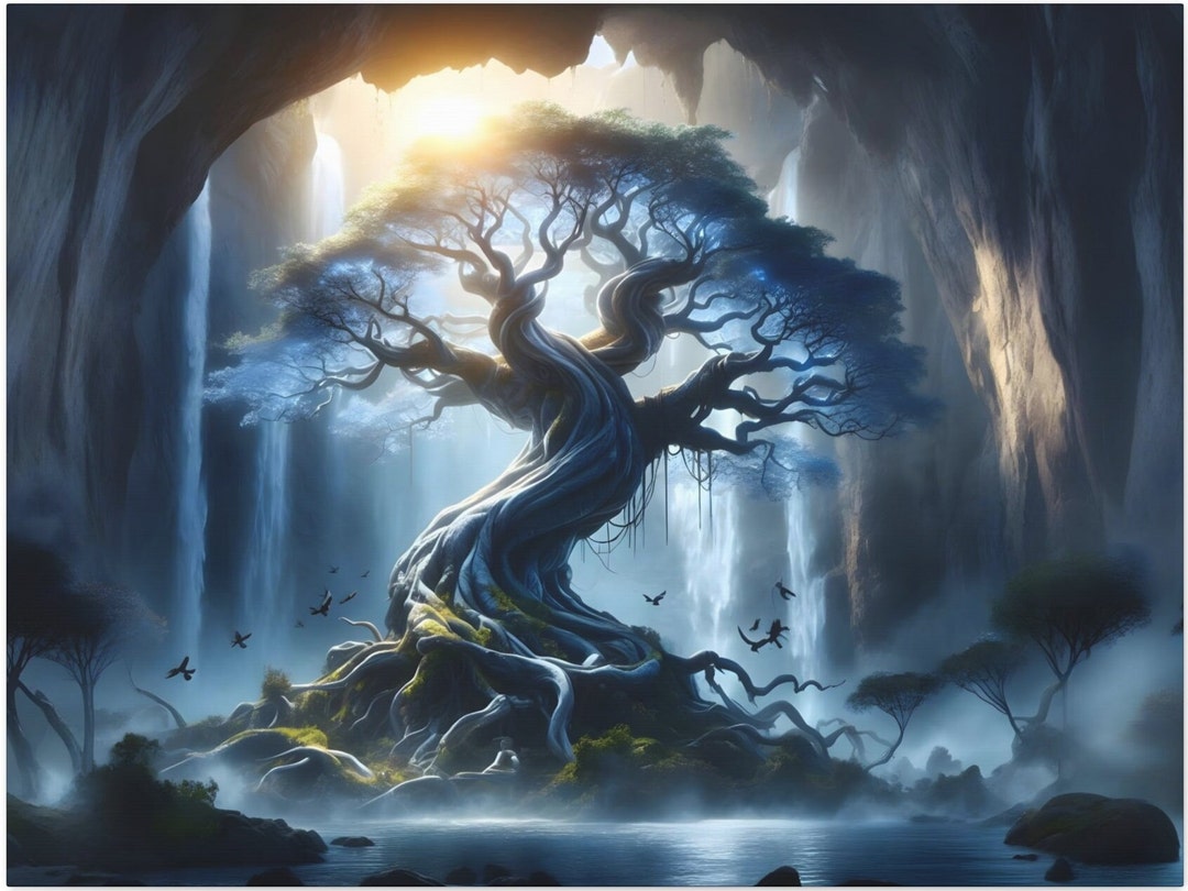The Tree of Life Found in an Underground Cavern Print,tree of Life Wall ...