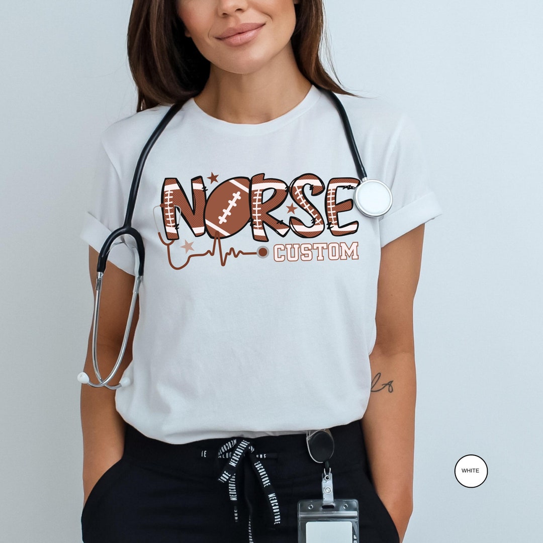 Custom Nurse Football T-shirt, Personalized Football Apparel - Etsy