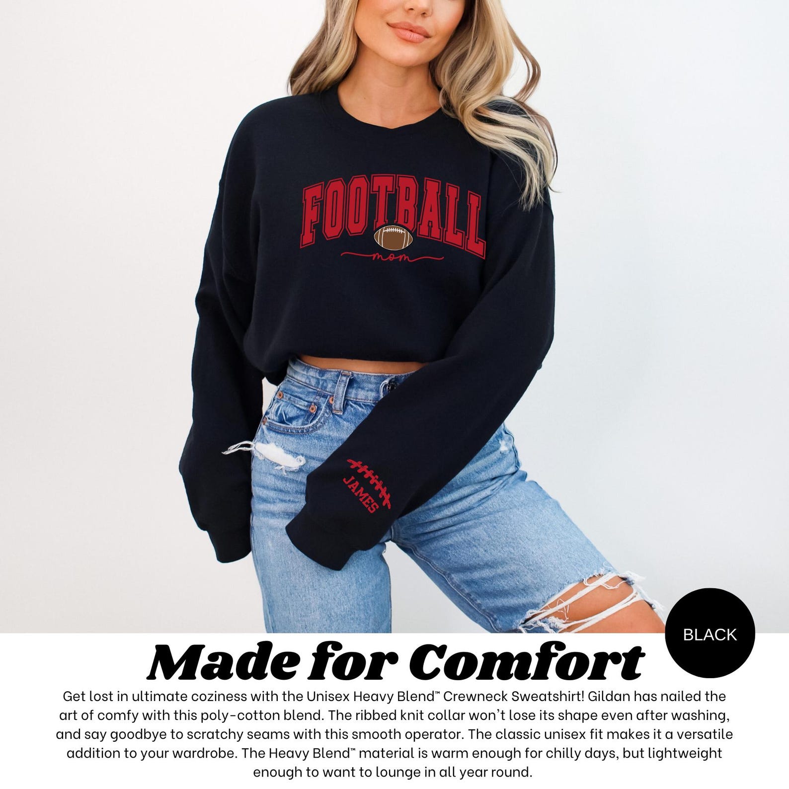 Personalized Football Mom Sweatshirt, Custom Team Number Hoodie - Etsy