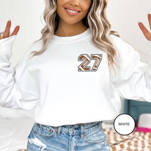 Custom Football Number Sweatshirt With Player's Name, Personalized ...