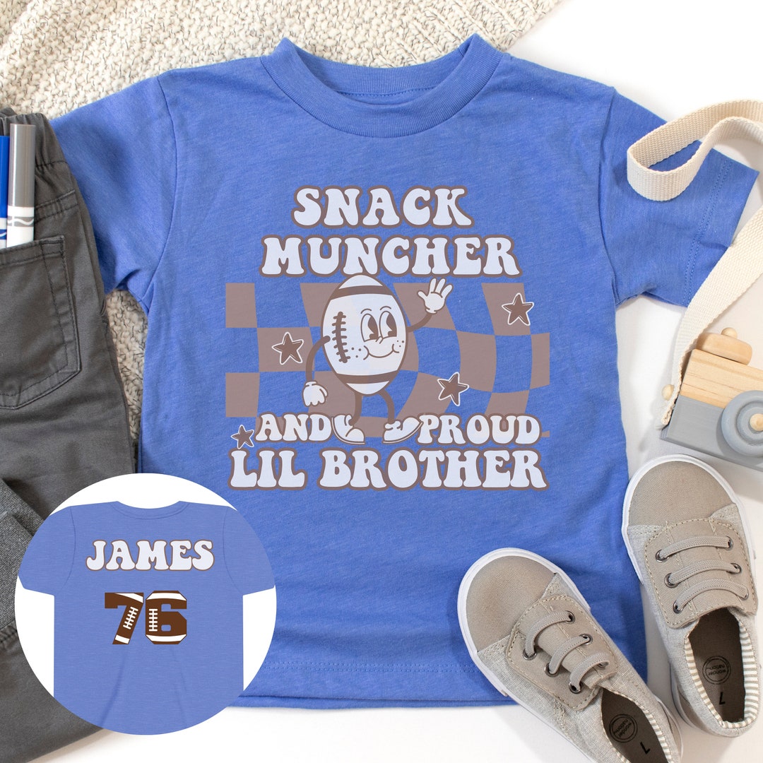Custom Football Brother Shirt, Snack Muncher Toddler Tee - Etsy