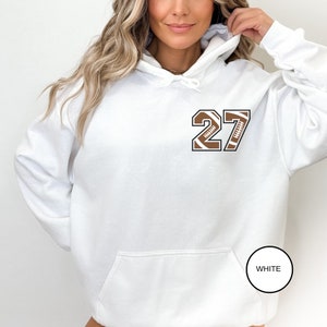 Custom Football Number Sweatshirt With Player's Name, Personalized ...