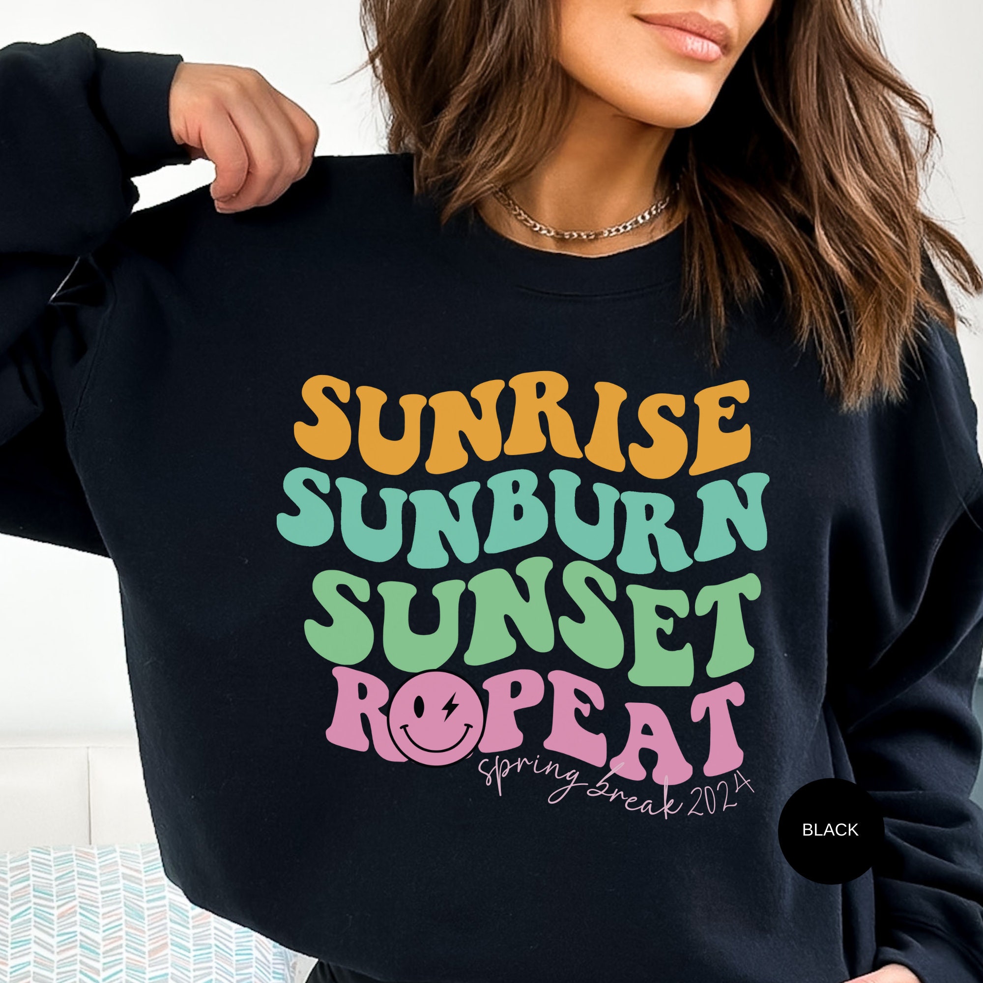 Spring Break 2024 Girl's Beach Vacation Sweatshirt, Friends Spring ...