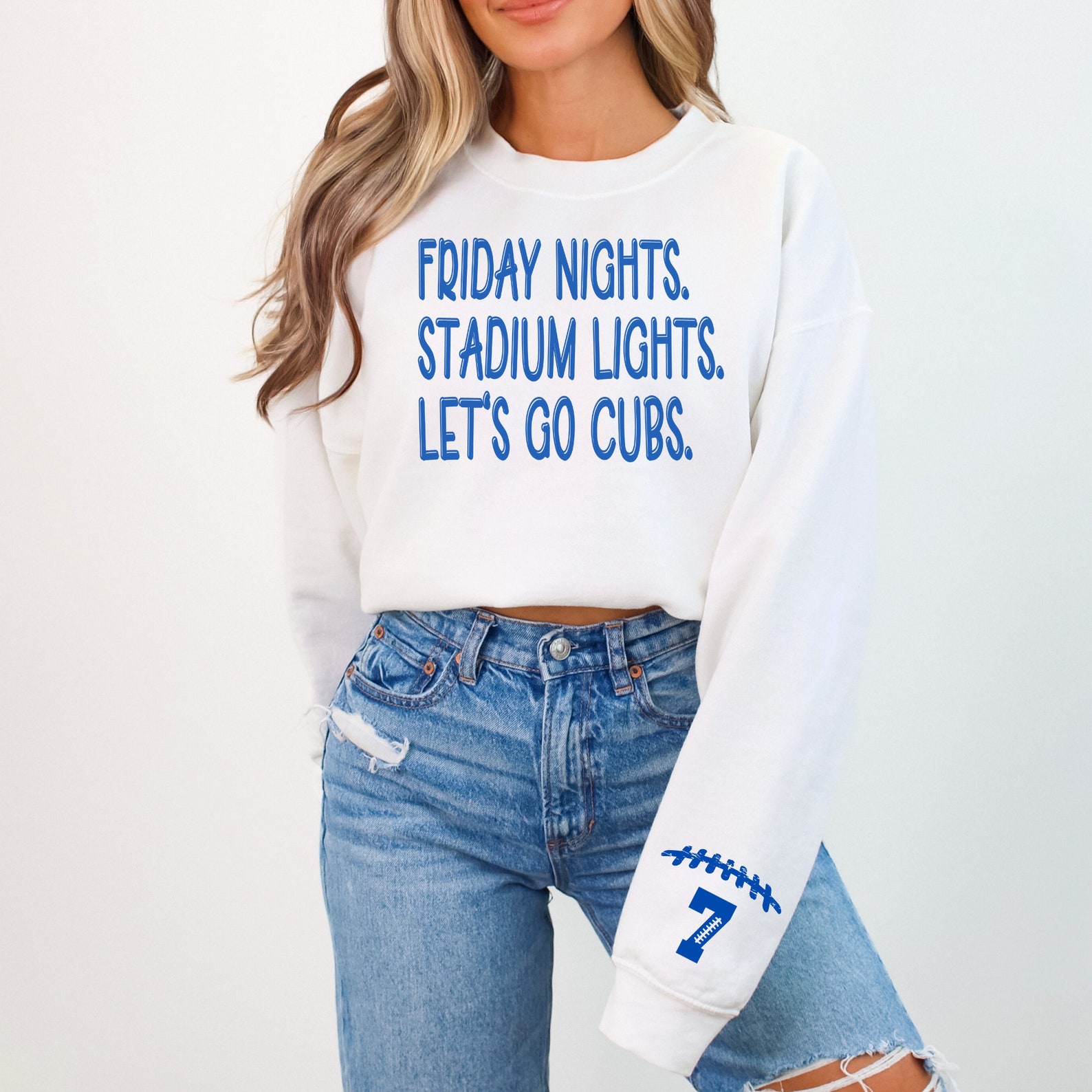 Personalized Football Mascot Sweatshirt With Player's Custom Number ...