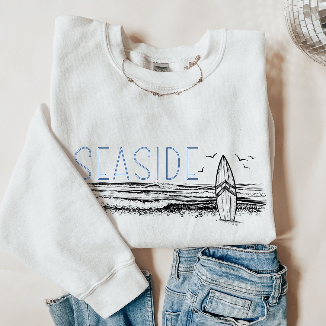 Seaside Sweatshirt, Sun Sand Salt Beach Sweater, Spring Break 2024 ...