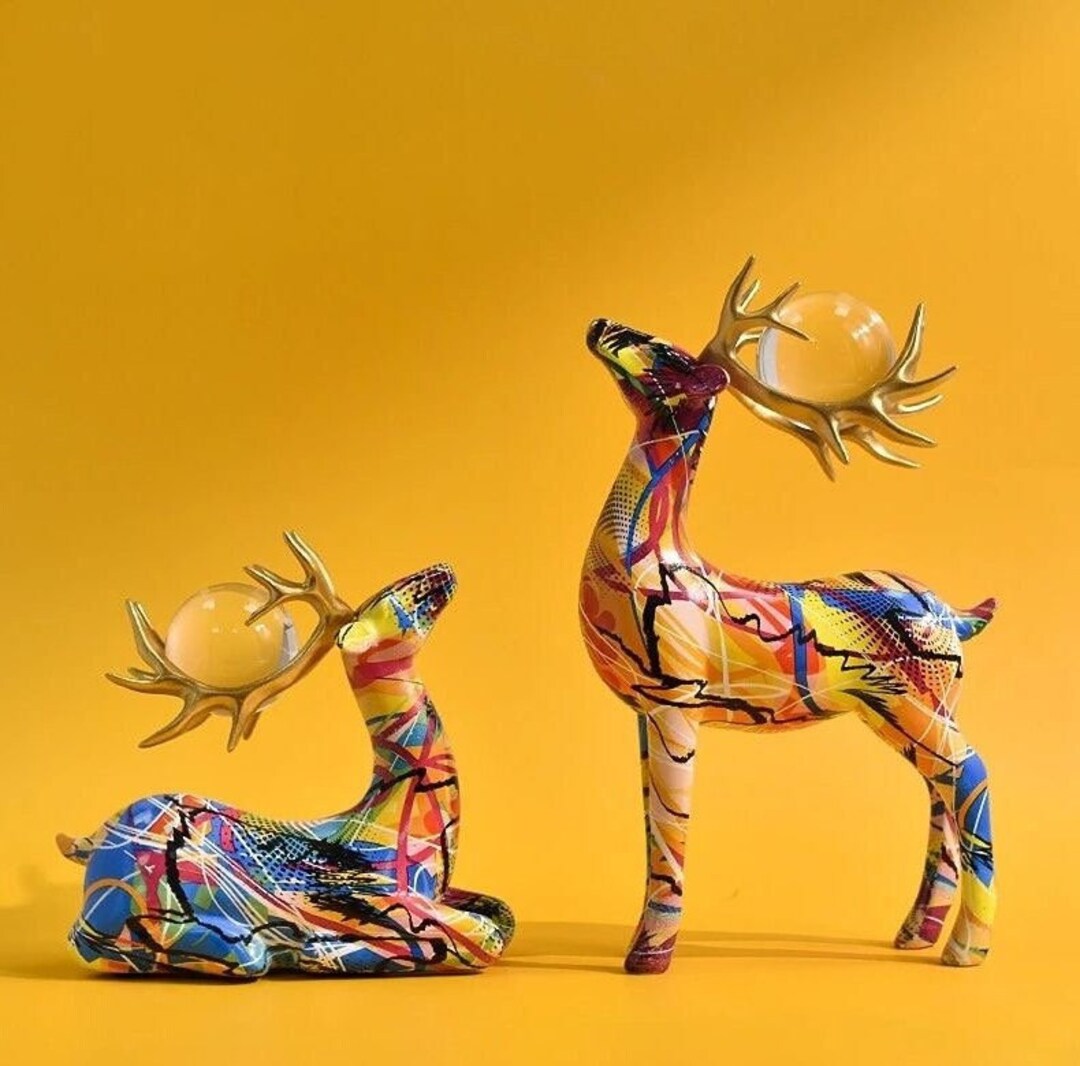 Chic Deer Statues Nordic Home Decor Marvels for Modern Living Spaces ...