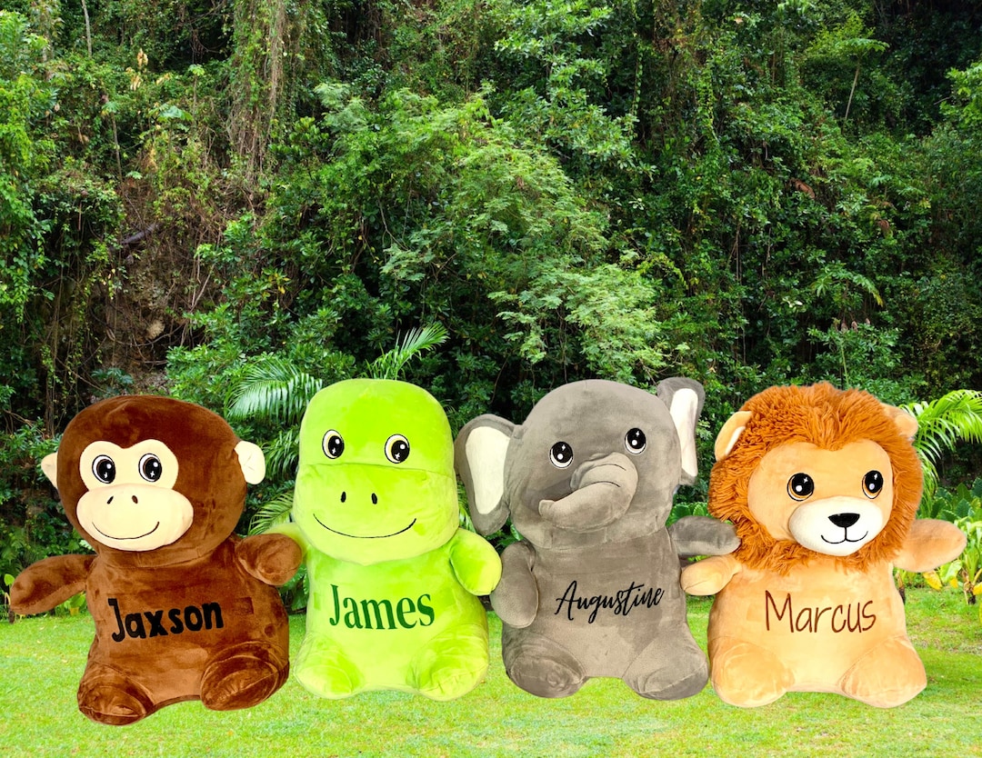 Custom Zoo Animal Nursery Personalized Plushie Jungle Themed Nursery ...