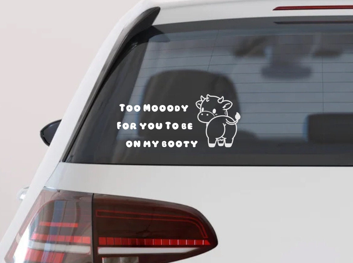 Car Decal Cow Decal Bumper Sticker - Etsy