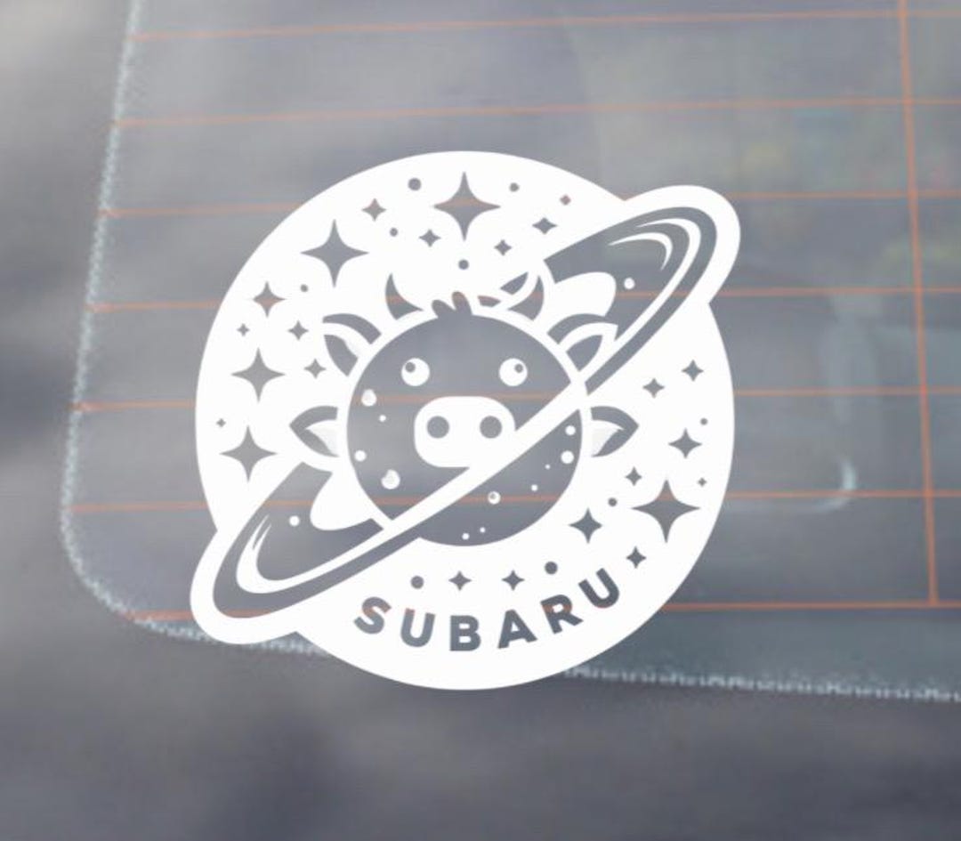 Subamoo Space Cow Car Decal - Bumper Sticker - Subamoo Decals - Moo Moo ...