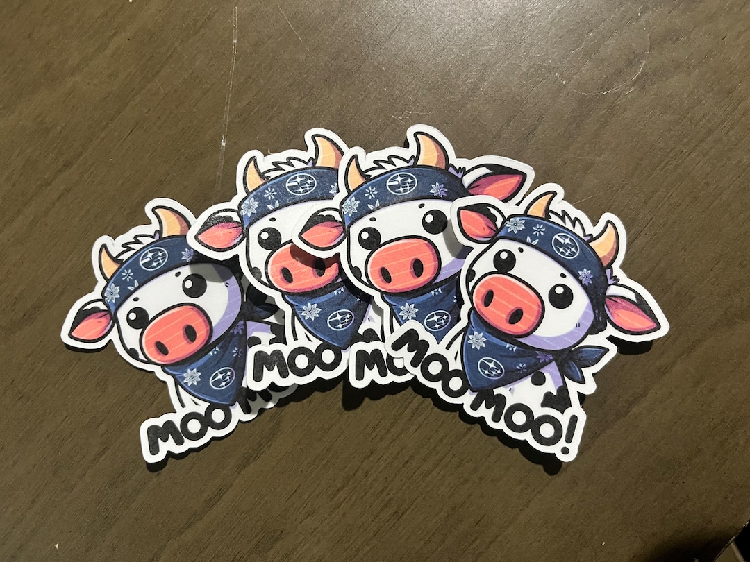 5/10/15/20 Moo Moo Subaru Sticker Packs - Subamoo Stickers - Etsy