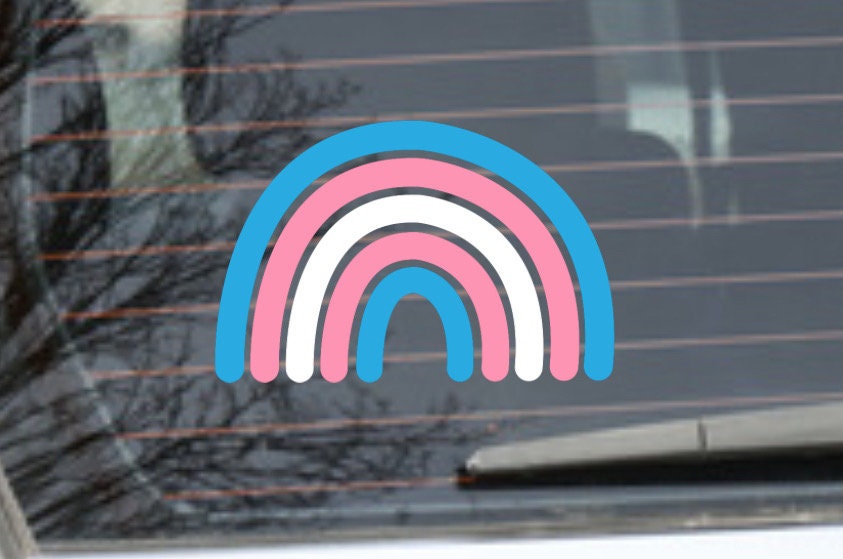 Transgender Pride Rainbow Car Decal Pride Month Lgbtq Rainbow - Etsy